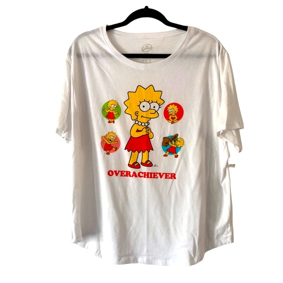 Simpsons | Tops | Lisa Simpson Overachiever Boxy Tee Tshirt Top Shirt ...